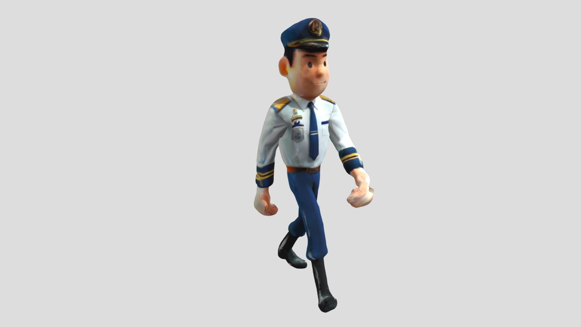 Cartoon Pilot Walking - Download Free 3D model by Jungle Jim (@jungle ...