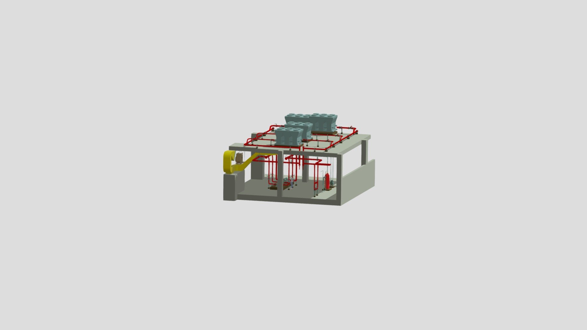 Chiller Plant System Design Sample VII - Download Free 3D model by ...