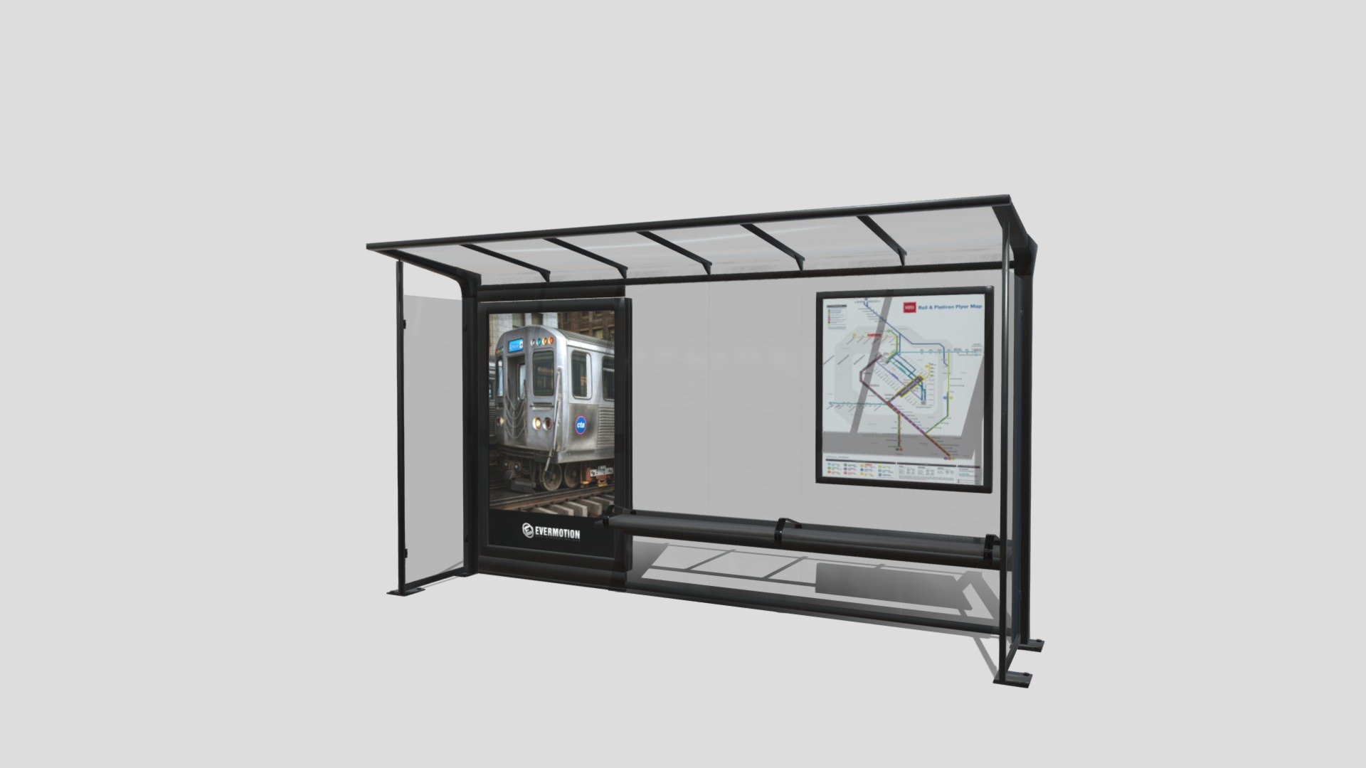 bus stop - Download Free 3D model by M (@lidlq) [8bf2454] - Sketchfab