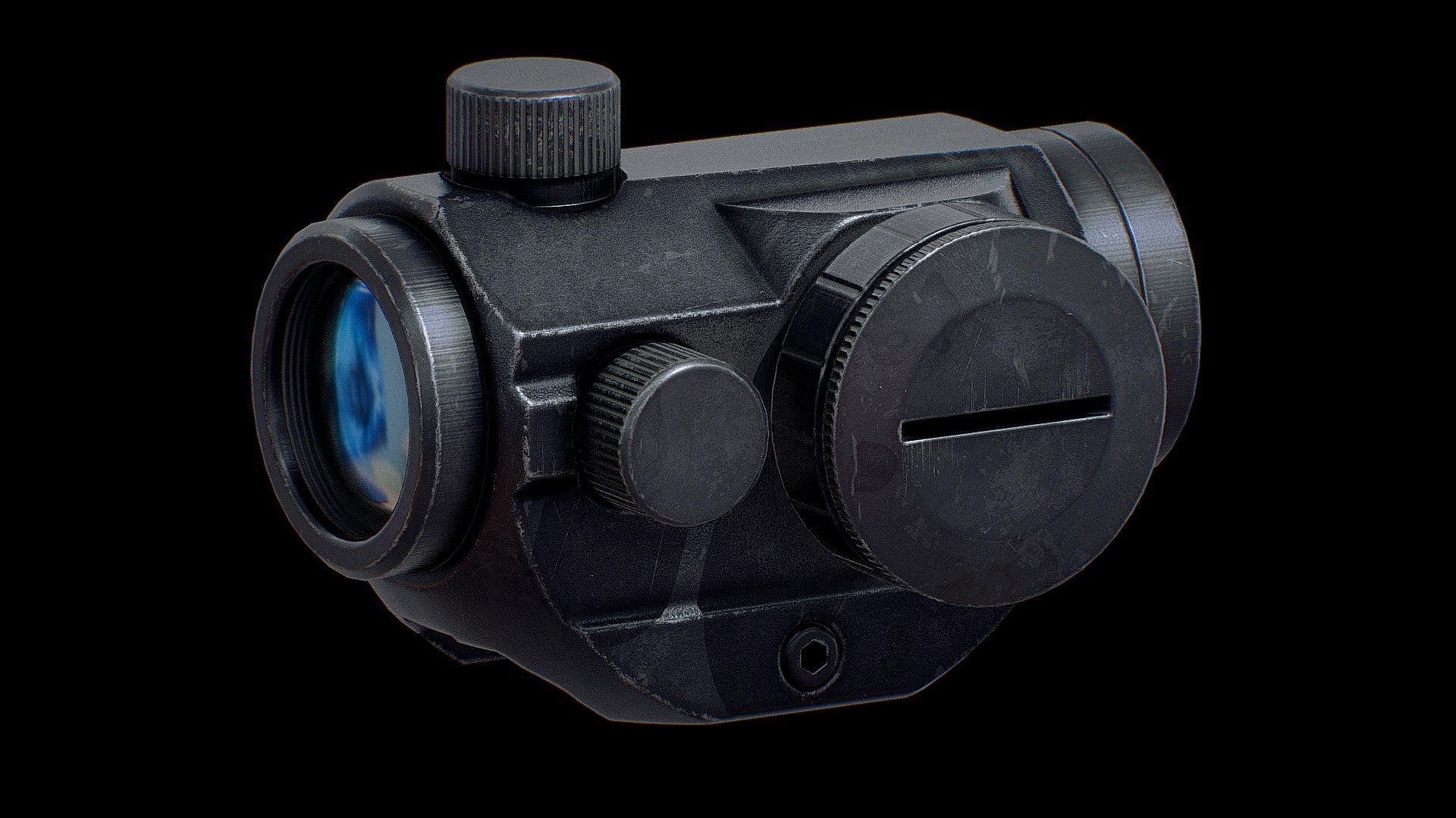 Generic Red Dot Scope / Rifle Attachment Lowpoly - Download Free 3D ...