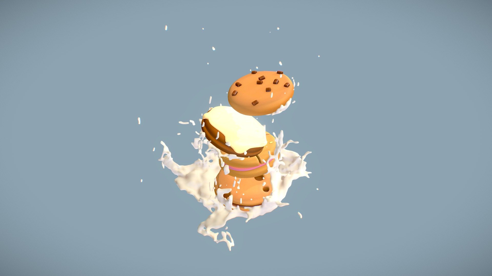 Cookies and Milk - 3D model by Karina (@KarynaTrychyk) [8bf2fda ...