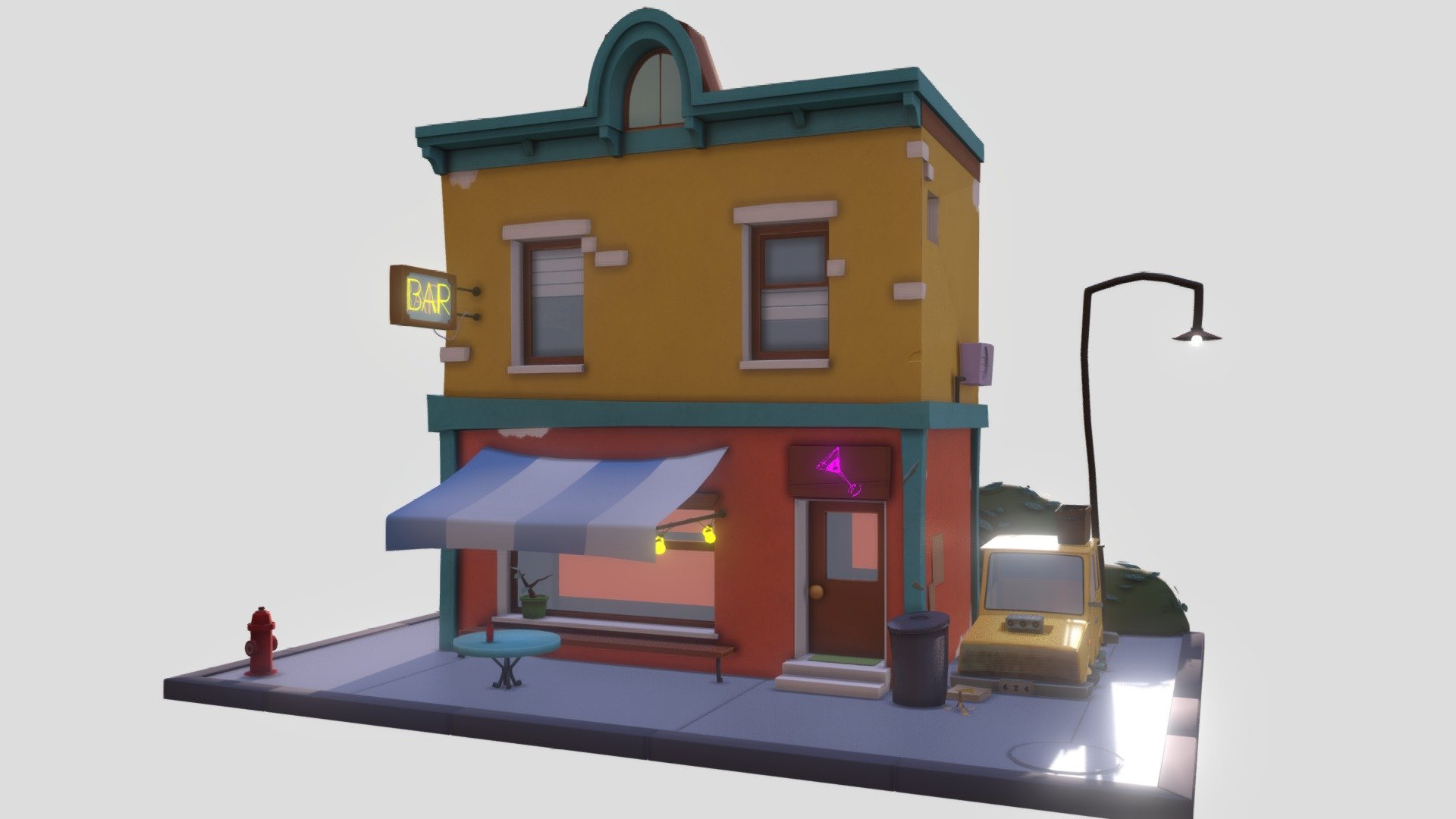 Cartoon Bar in 3D - 3D model by Shenkie (@r.f.meijer2) [8bf4380 ...