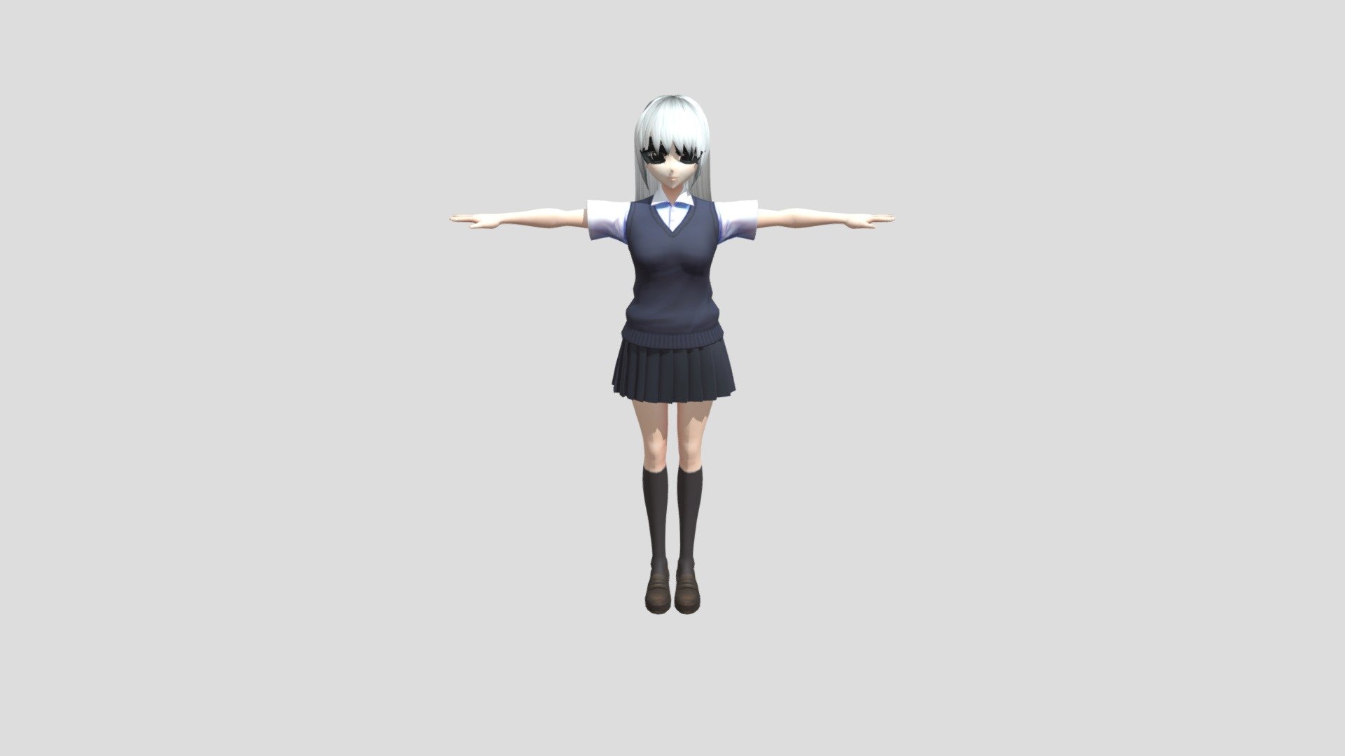 Anime girl (free) - 3D model by Izuku (@MHArules) [8bf8ab5] - Sketchfab
