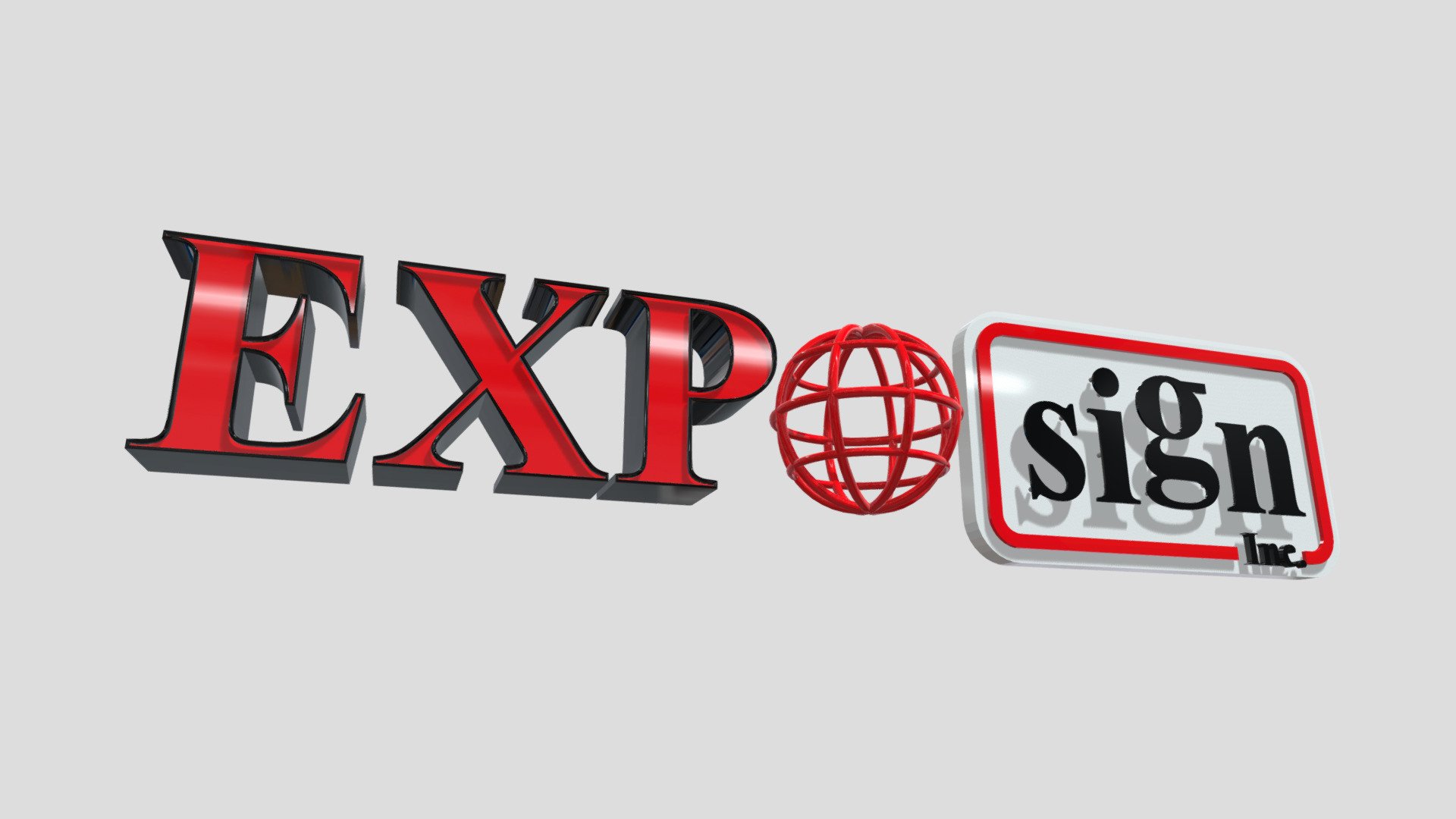 Expo Sign 3D Logo - 3D model by Can West Legacy Inc. 3D Sept 2019 - Apr ...