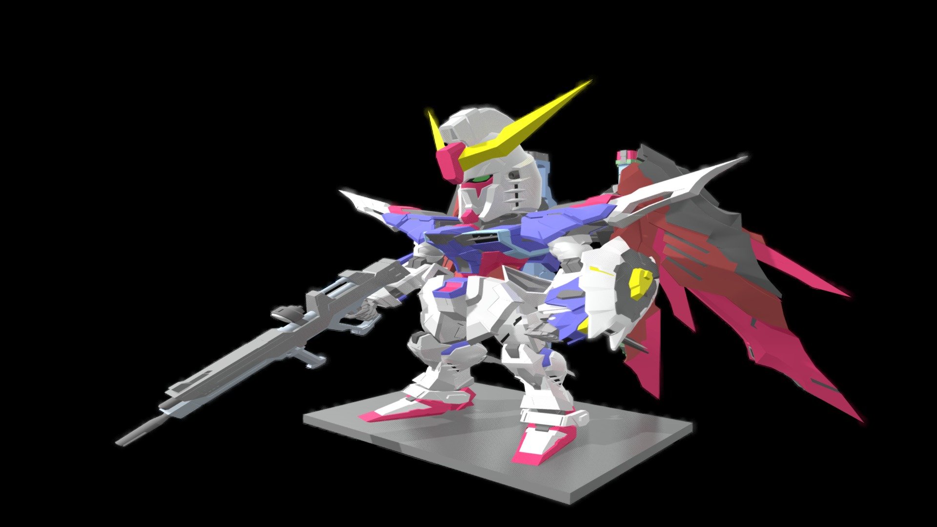SD Destiny Gundam - 3D model by krit yamsaso (กฤษณ์ แย้มสระโส) (@krit ...