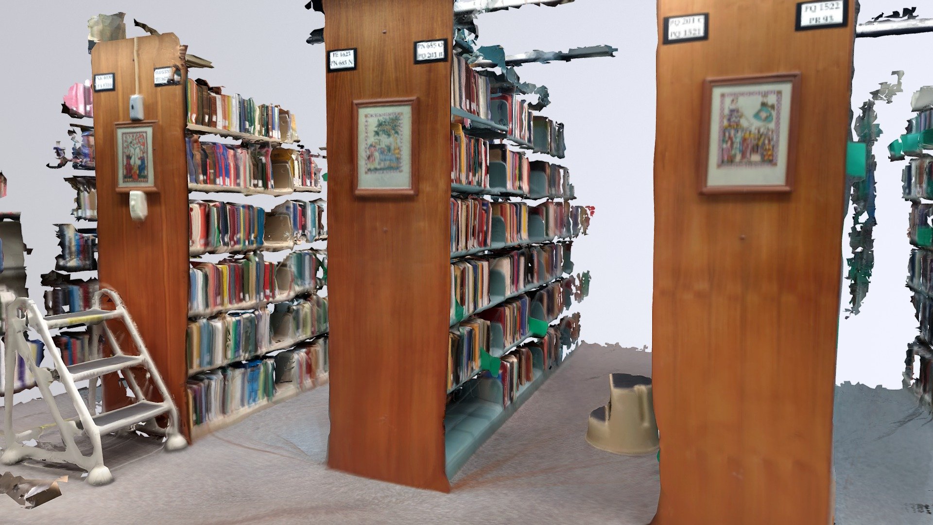 Robbins Library shelves 2 of 2 - 3D model by kbriant [8c02081] - Sketchfab
