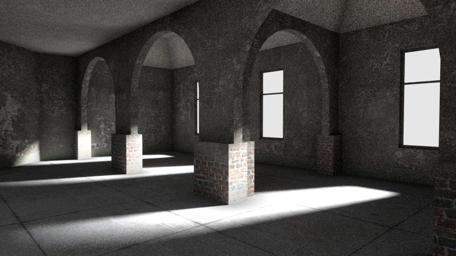 Abandoned Room - Baked Lighting - Buy Royalty Free 3D model by ...