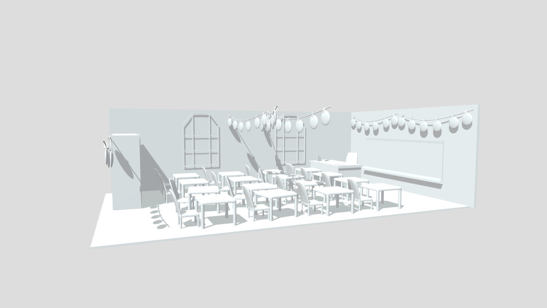 Classroom - 3D model by shebez [8c07229] - Sketchfab
