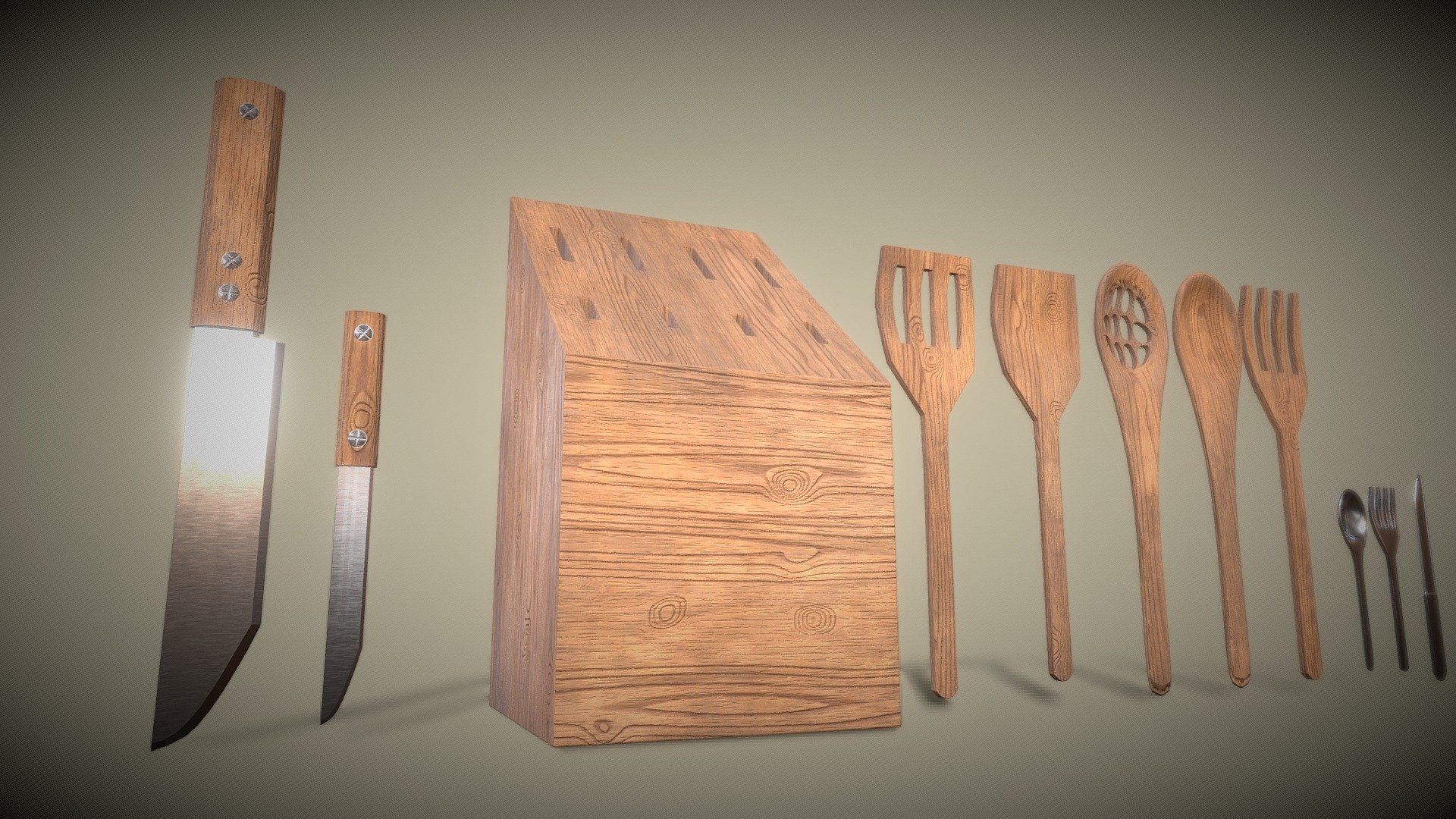 Stylized Utensil Kit - Download Free 3D model by BonnieSimeone [8c0a695 ...