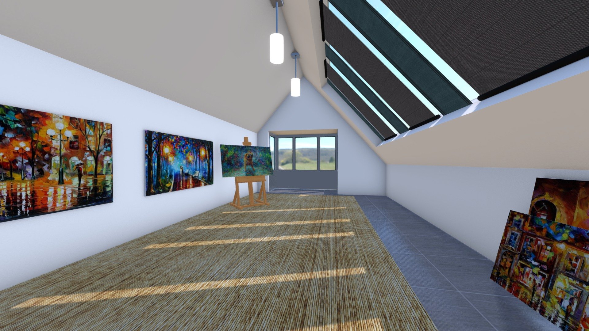 Painting studio - 3D model by App Mechanic (@appm) [8c0d005] - Sketchfab