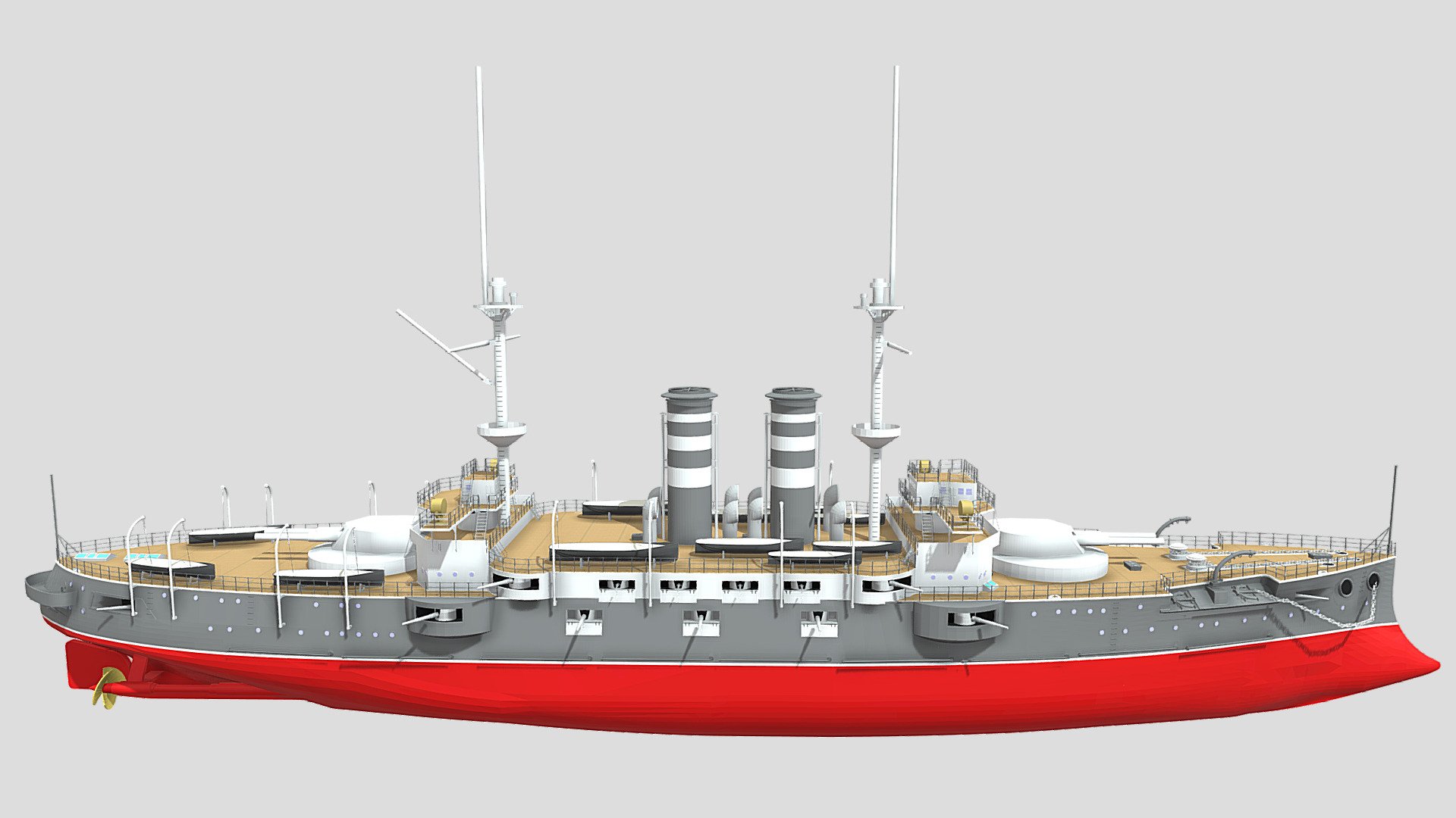 IJN Mikasa - Download Free 3D model by martyn169 [8c0f7b9] - Sketchfab