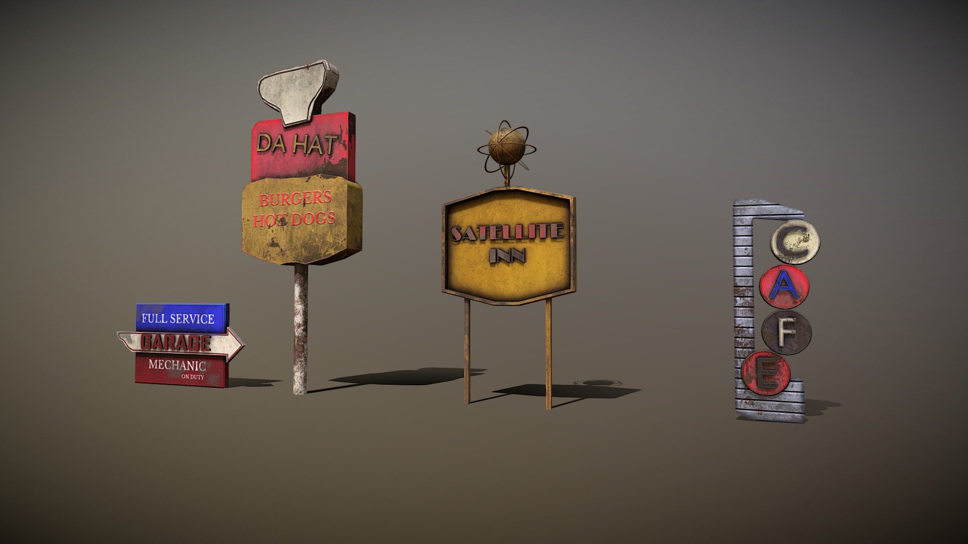 Post-apo Signs V7 - Buy Royalty Free 3D model by Thunder (@thunderpwn ...