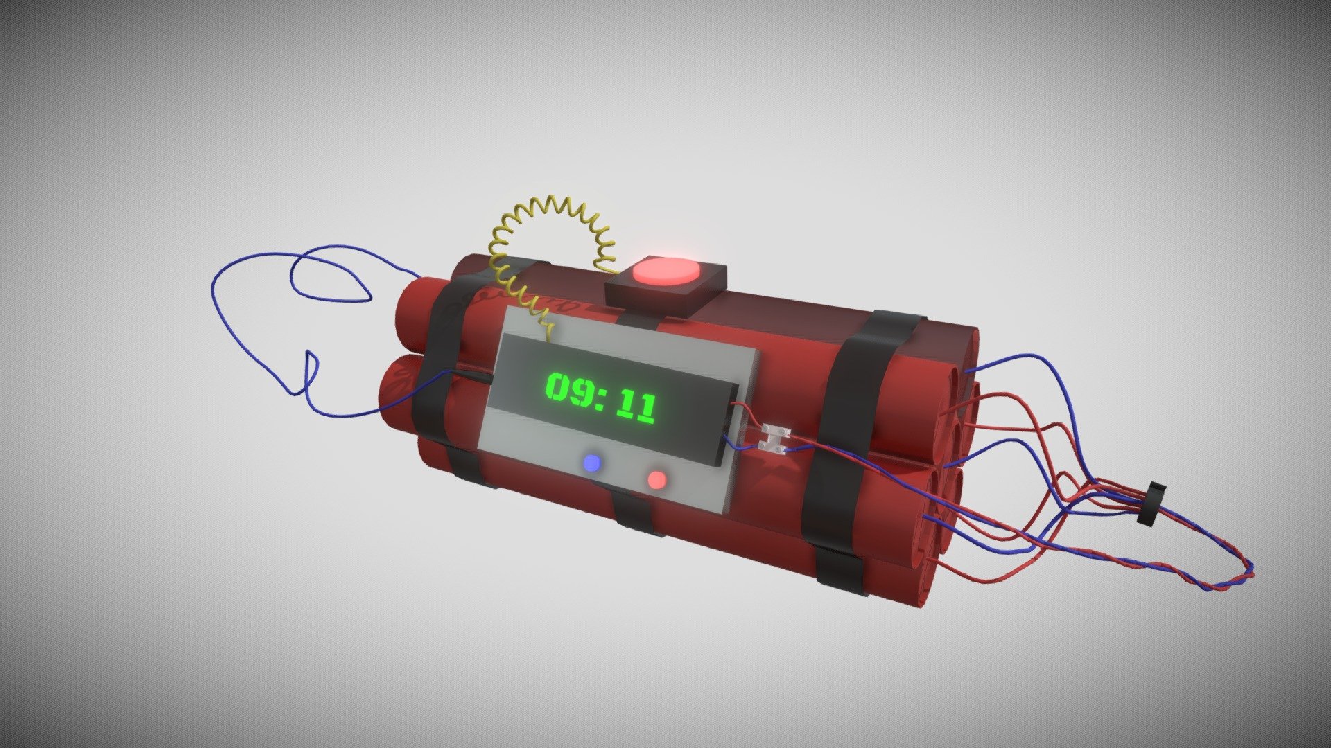 low poly time bomb - 3D model by rathoddchetan81 [8c12bb3] - Sketchfab
