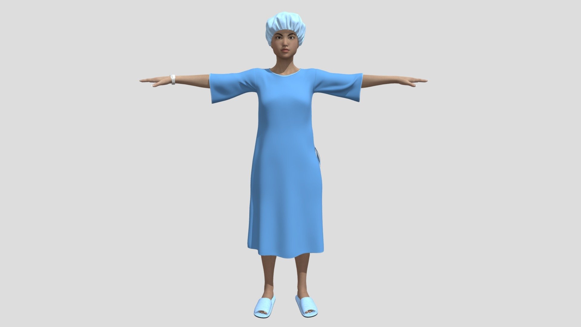 Female Patient With Gown - Buy Royalty Free 3D model by trish.j2109 ...