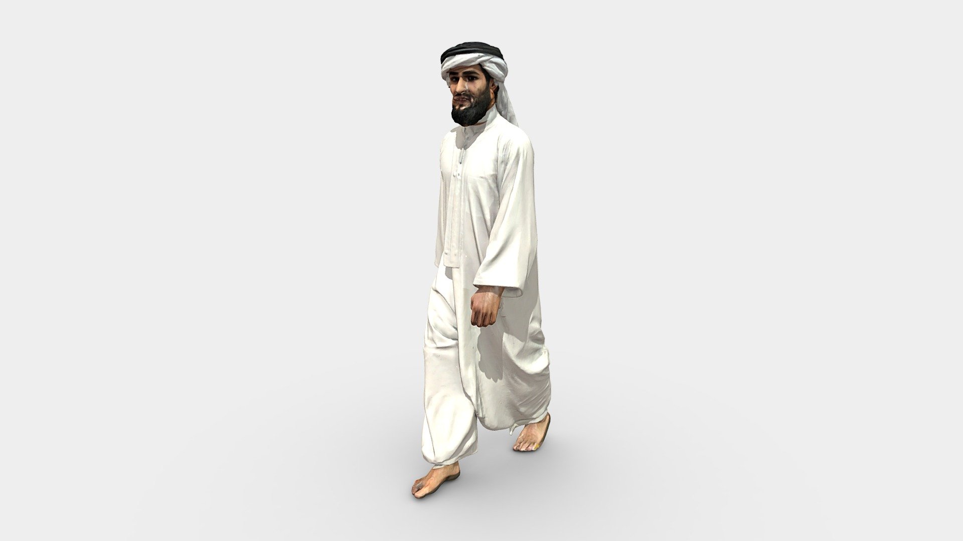 Arabic man walking - Download Free 3D model by Aksel (@AKASEL) [8c16836 ...