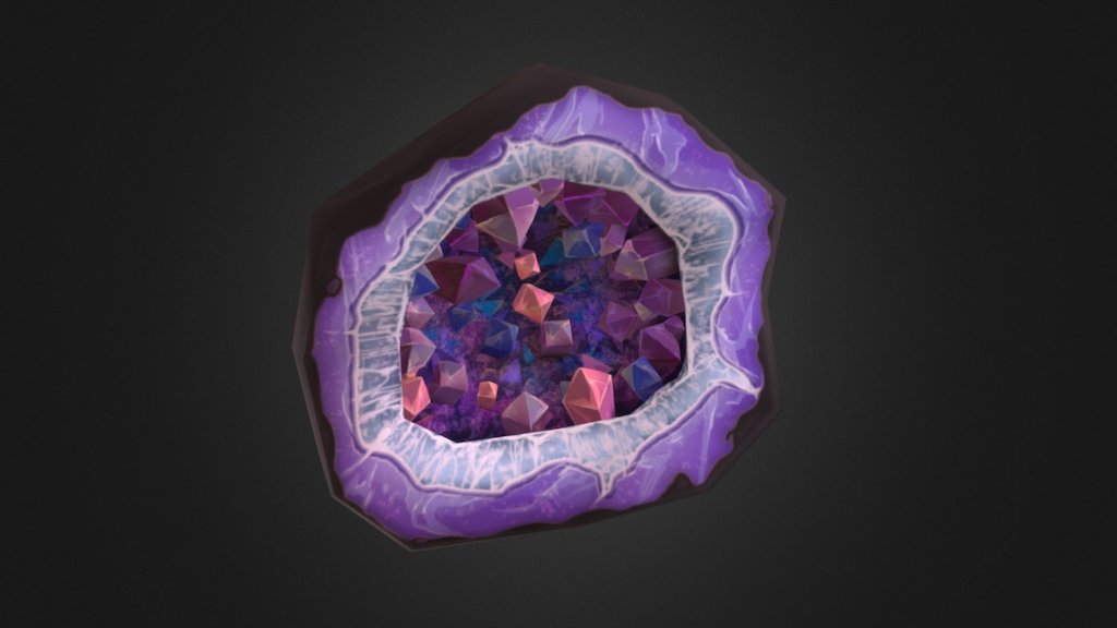 Colorful Cartoon Geode - 3D model by Veronica (@jitensha) [8c19cd8 ...