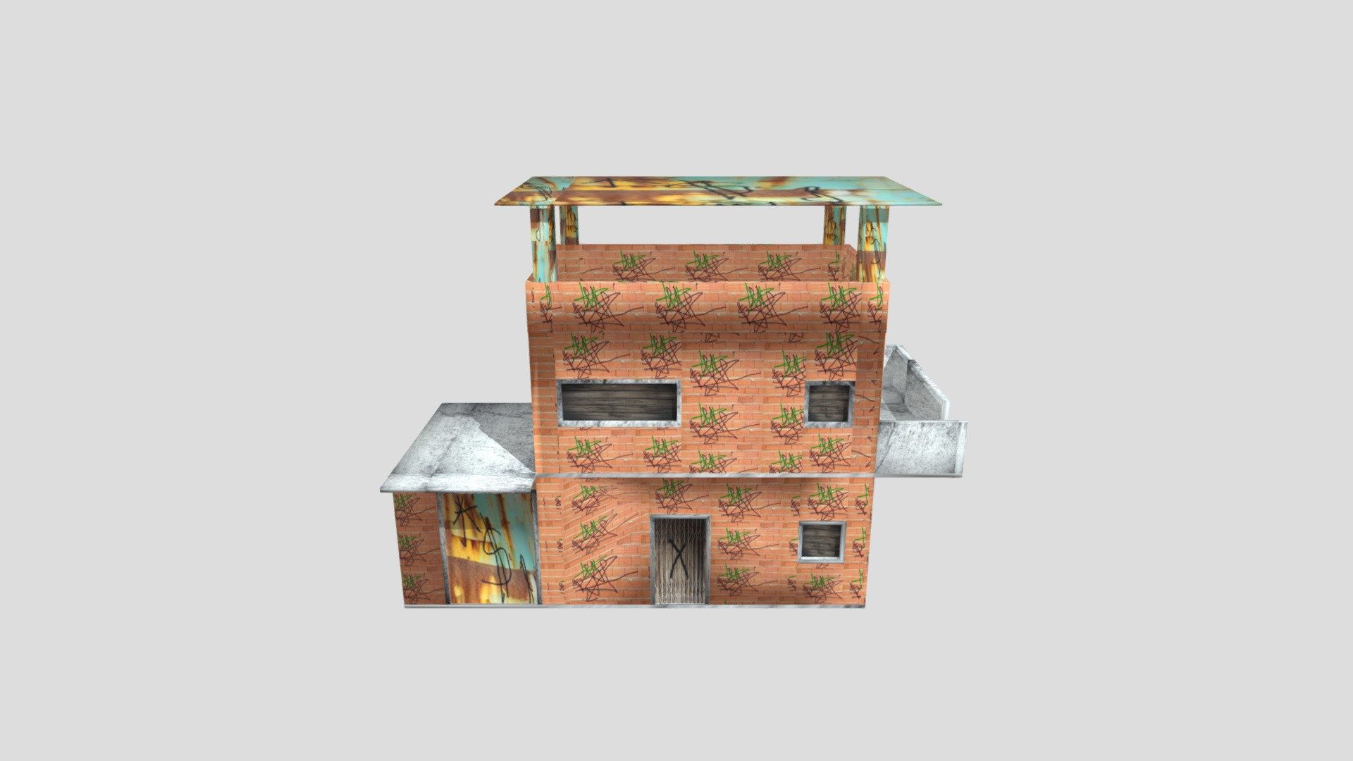 shanty town - 3D model by chinesadauf [8c1c67b] - Sketchfab
