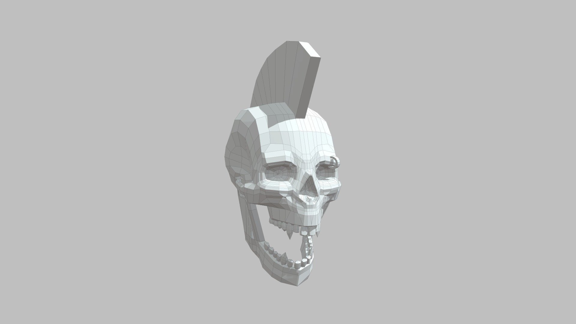 Low-poly Punk Skull - Download Free 3D model by Fuzzy (@Lil_Fuzz ...