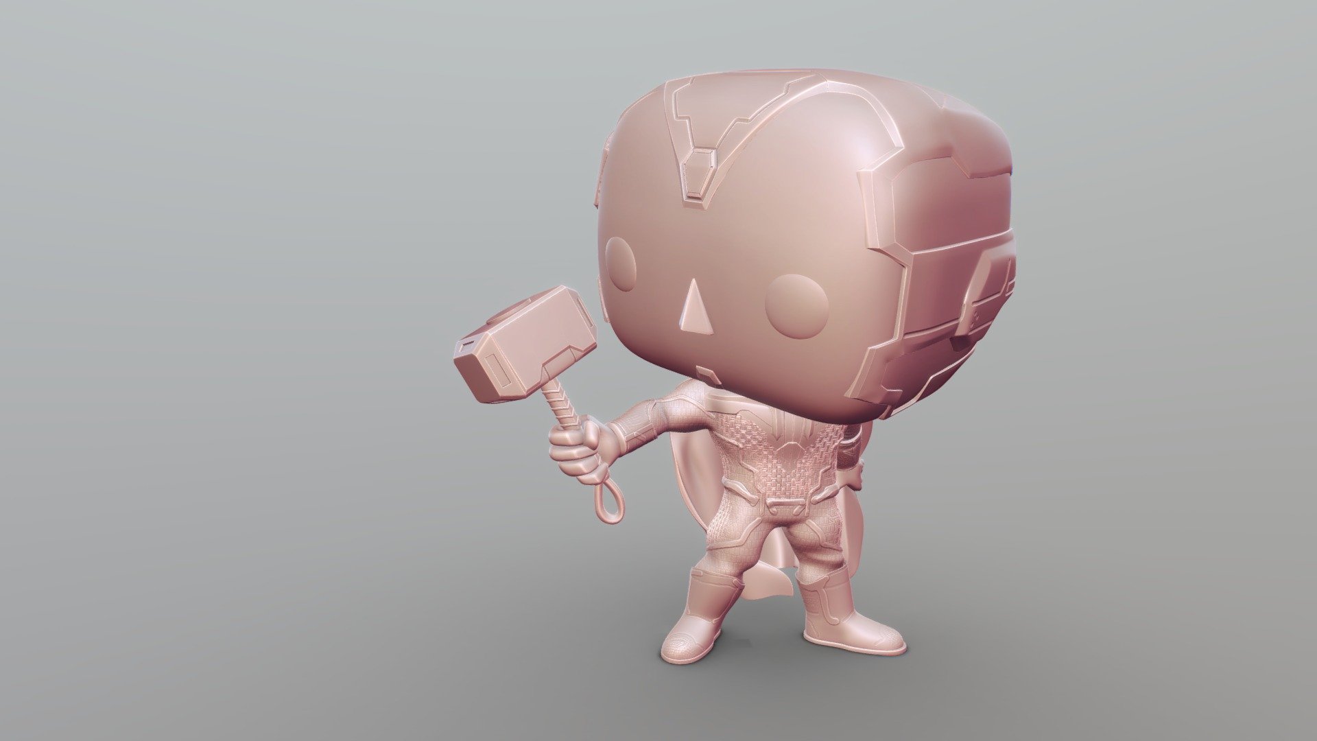 Funko Pop Vision concept - 3D model by holofan3D [8c1ed53] - Sketchfab