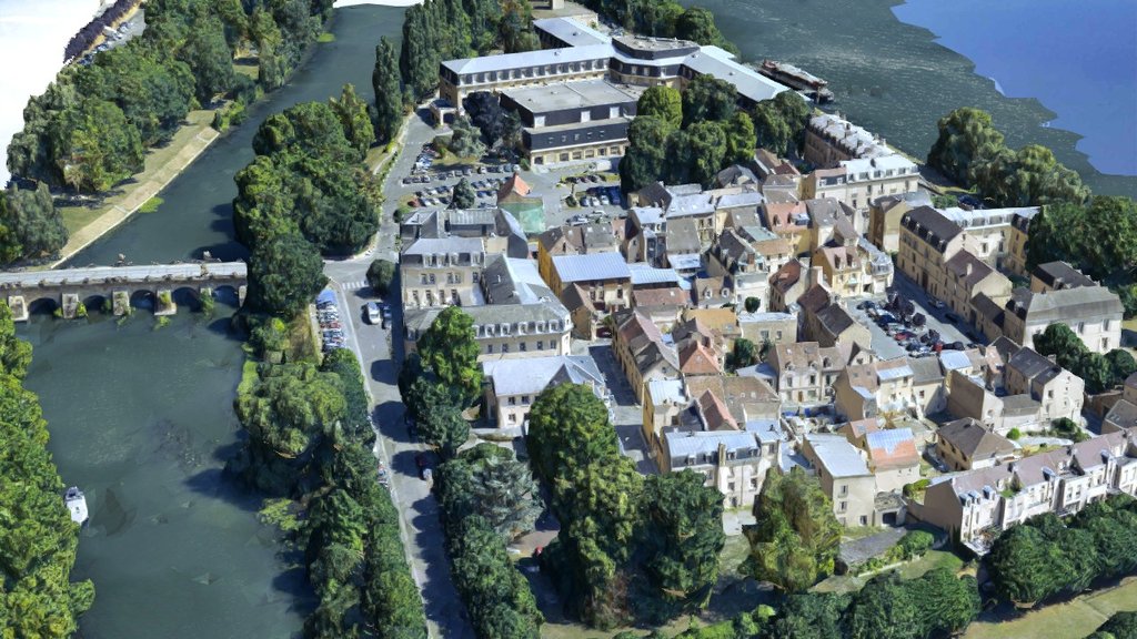 Meulan : an island on the river Seine - 3D model by Gerpho 3D (@gerpho ...