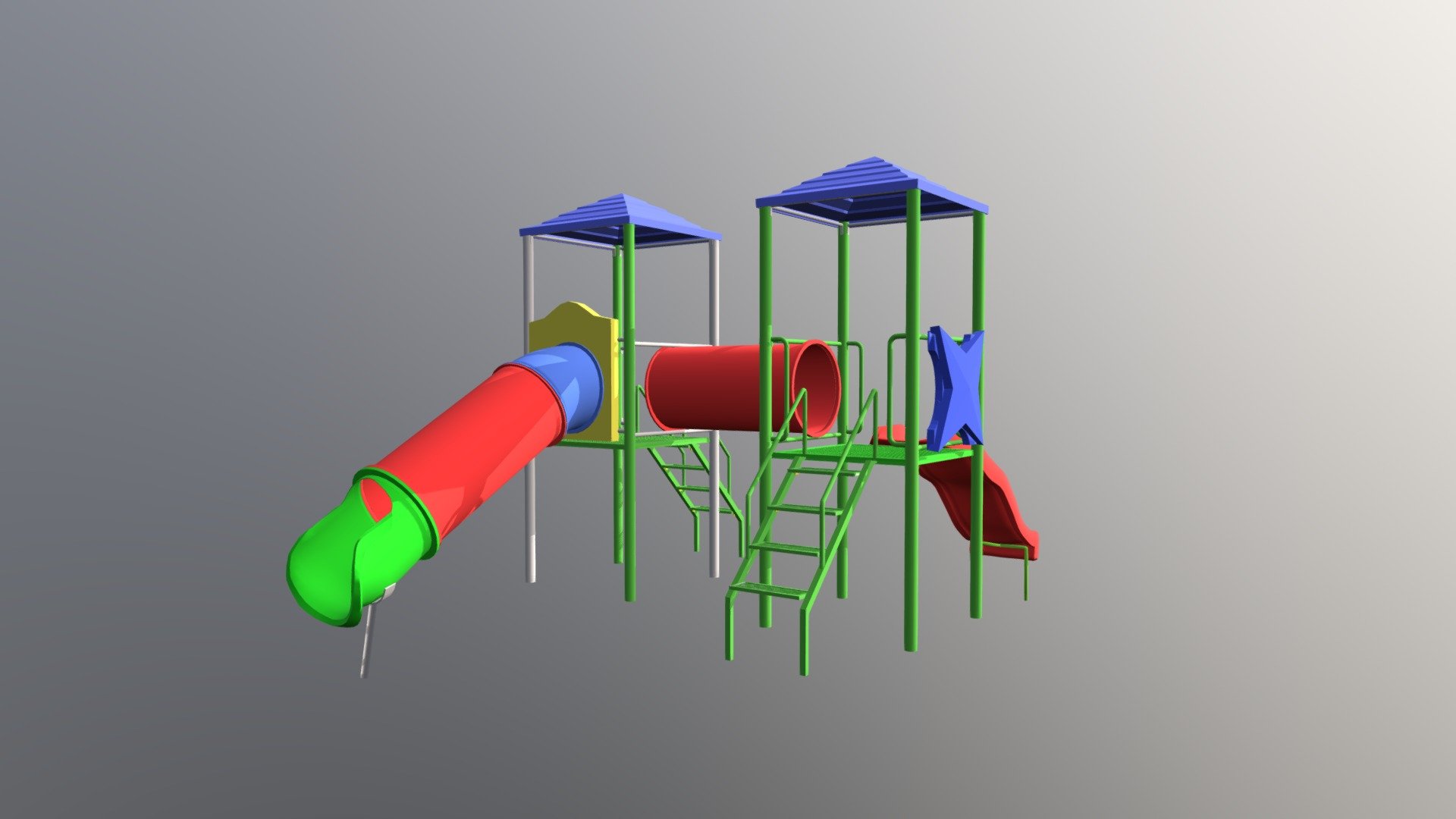 MANGRULLO DOS TORRES TOBOGAN DOBLE 2TT - 3D model by DROF S.A ...