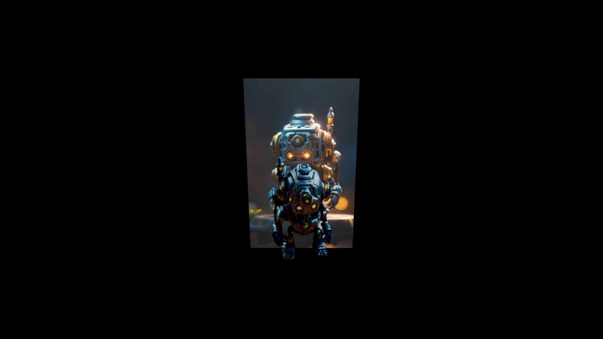 "Miniature Steampunk Robot Figurine" A small - Download Free 3D model ...