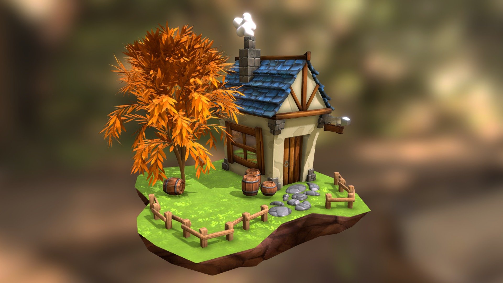 Stylized fantasy house - 3D model by Namida (@namida_art) [8c26ca0 ...