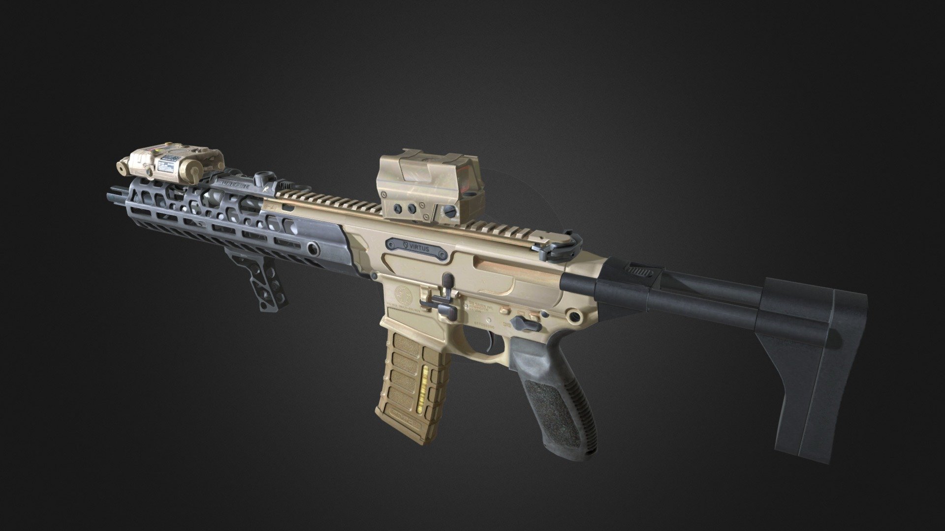 SIG MCX VIRTUS SBR 5.56 - 3D model by Blackflag554 [8c2b831] - Sketchfab