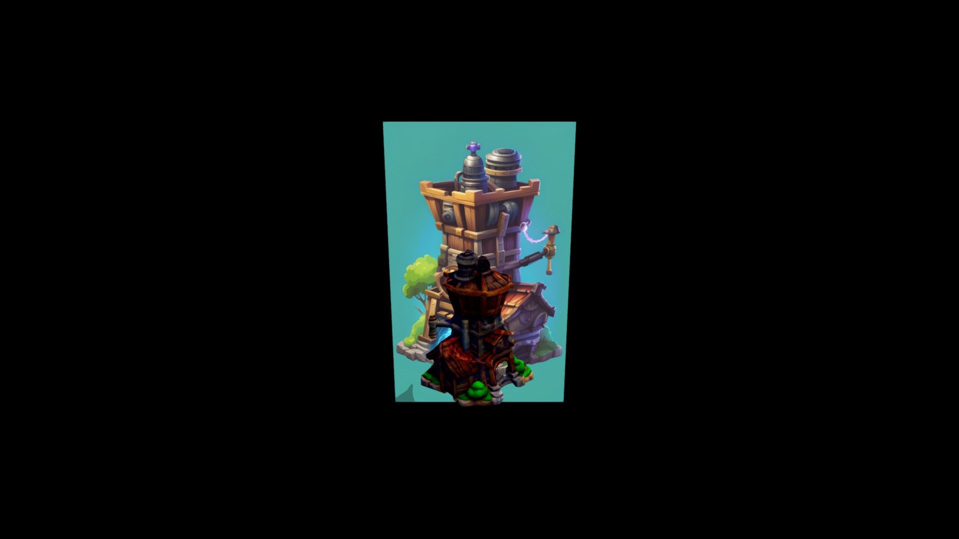 "Wooden Tower with a Cartoonish Design" A tal - Download Free 3D model ...