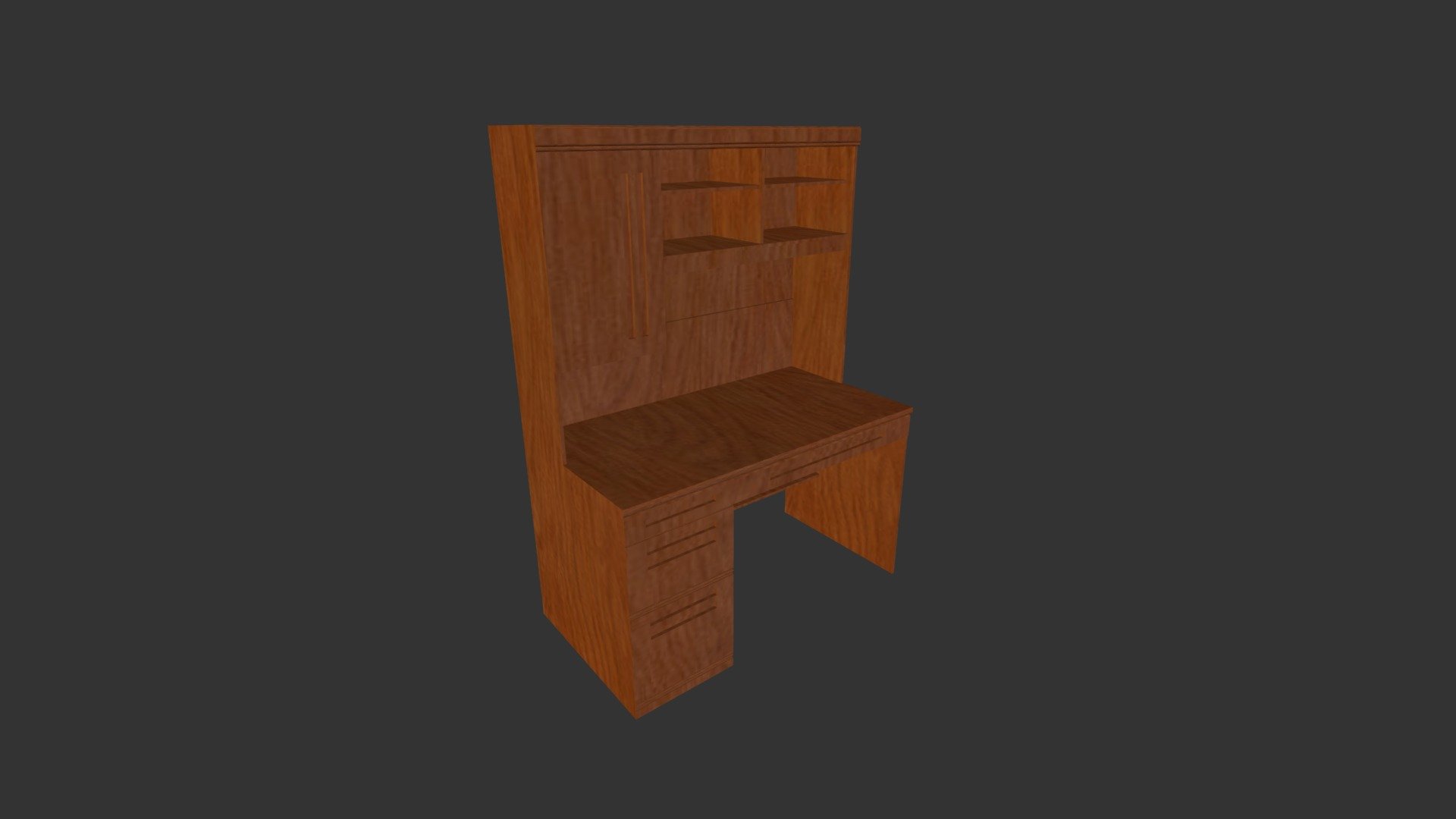 Wood Computer Desk - 3D model by merlinkatz [8c2faa5] - Sketchfab