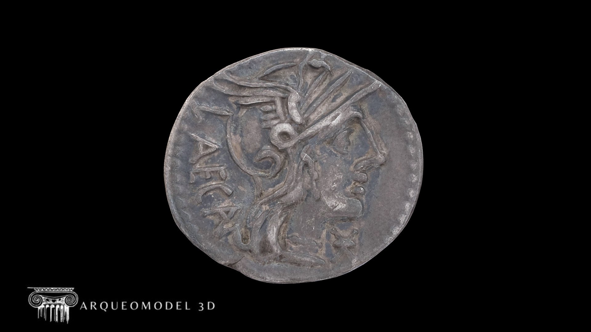 Denarius Silver Coin M8 - Castilla-La Mancha - 3D model by ...
