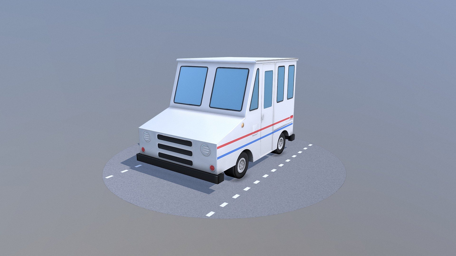 Retro mail van - 3D model by NSobolew [8c35dd6] - Sketchfab
