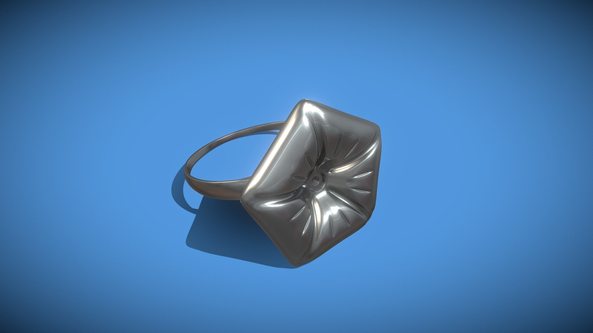 Pentagonal Flower Ring Platinum - Buy Royalty Free 3D model by Sandeep ...