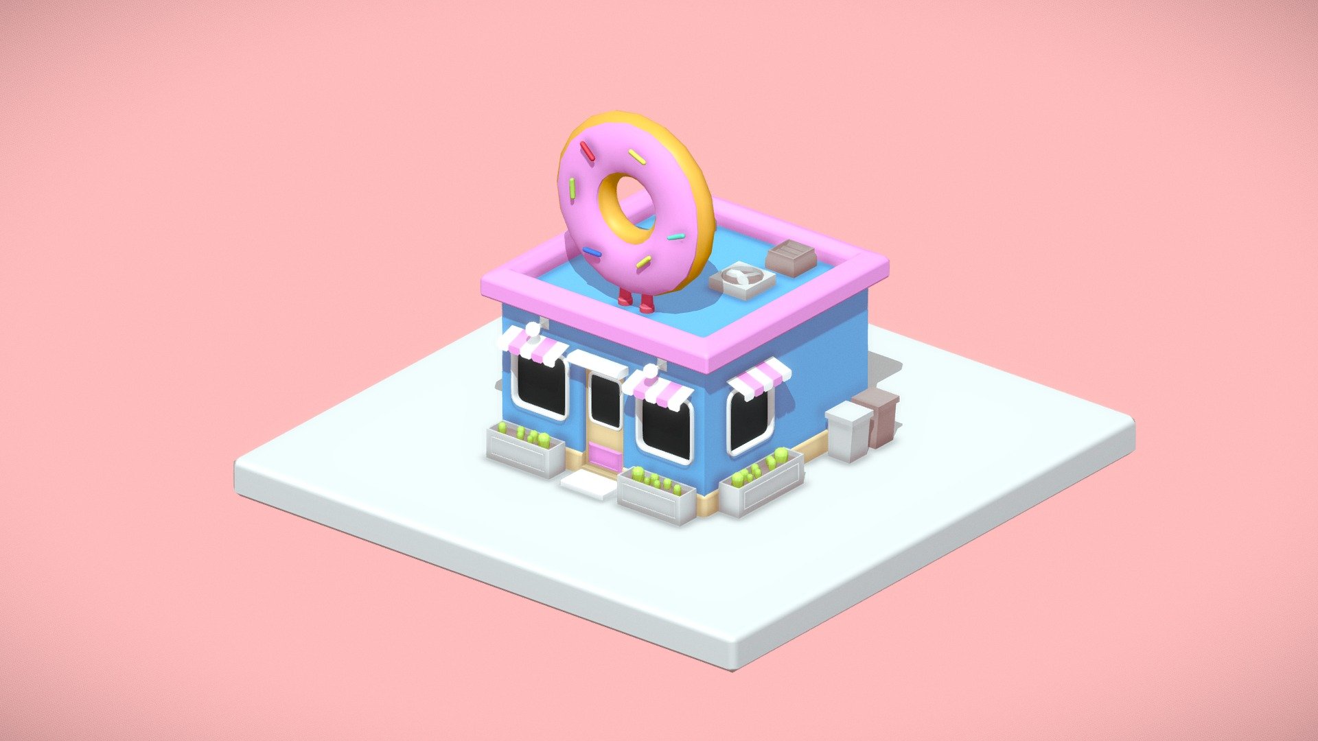 Low Poly Donut House - Buy Royalty Free 3D model by N1x [8c36ba6 ...