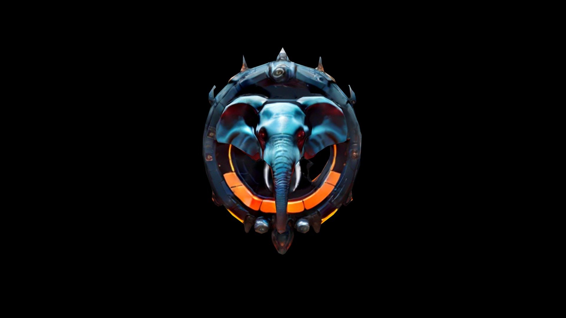 Cyborg Elephant Head with Red Eyes - Download Free 3D model by klrxyz ...