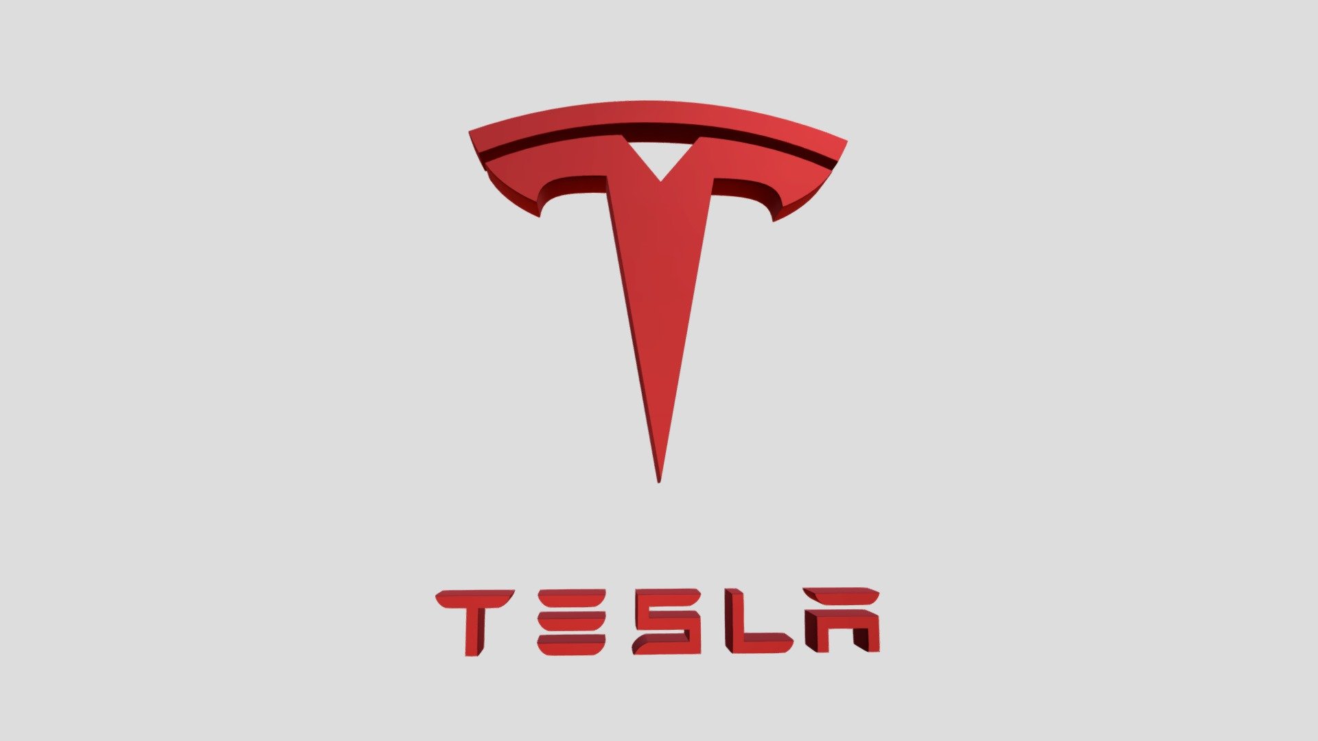 "Tesla 3D Logo Design: Futuristic realistic - Download Free 3D model by ...