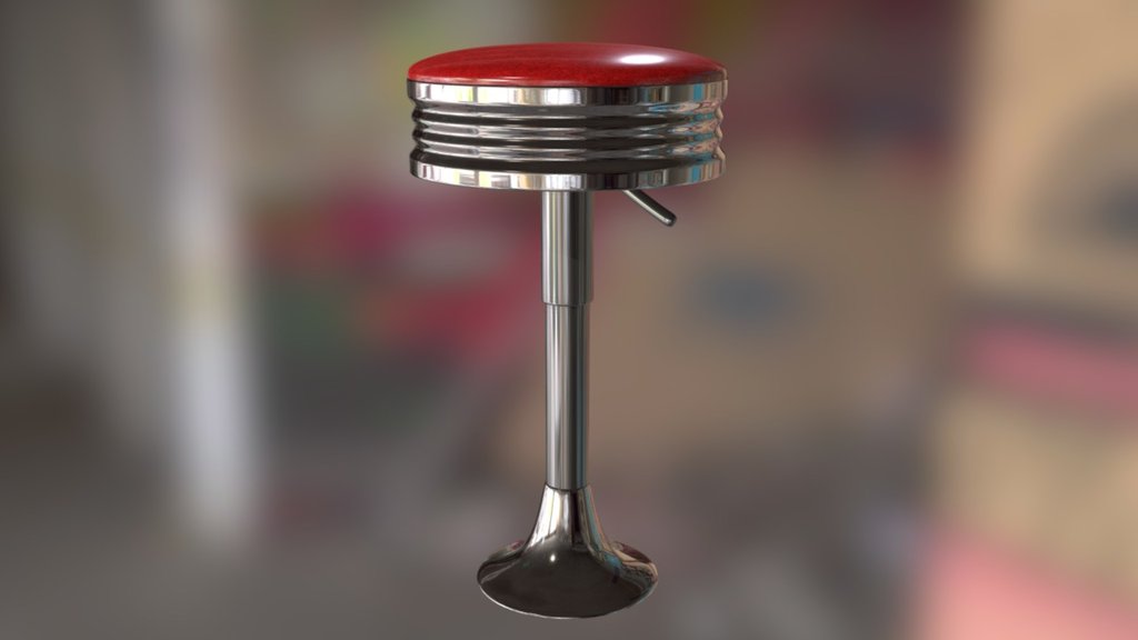 Diner Stool - 3D model by func_mathias [8c3c121] - Sketchfab