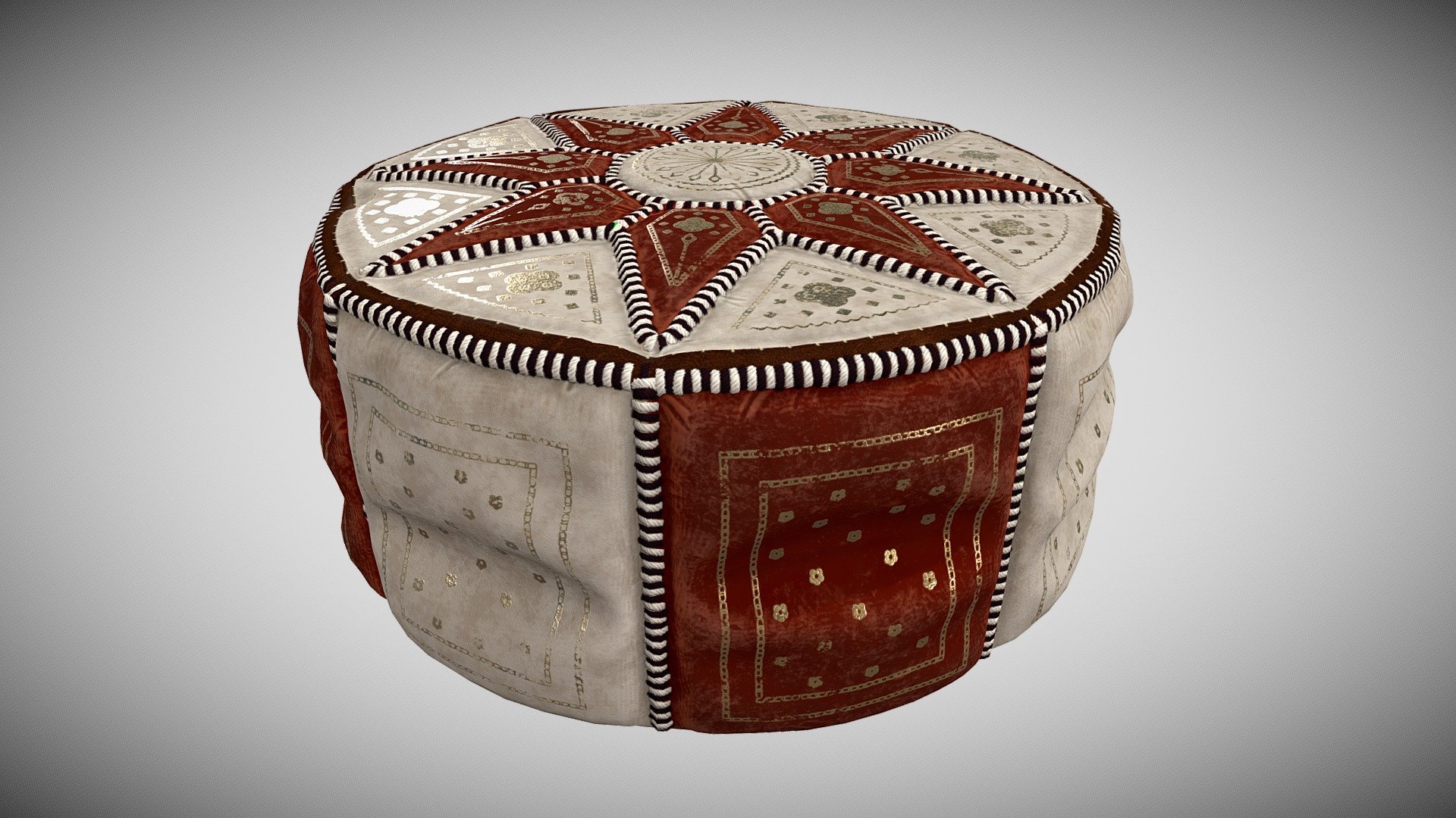 North African Props: Ottoman - Buy Royalty Free 3D model by ...