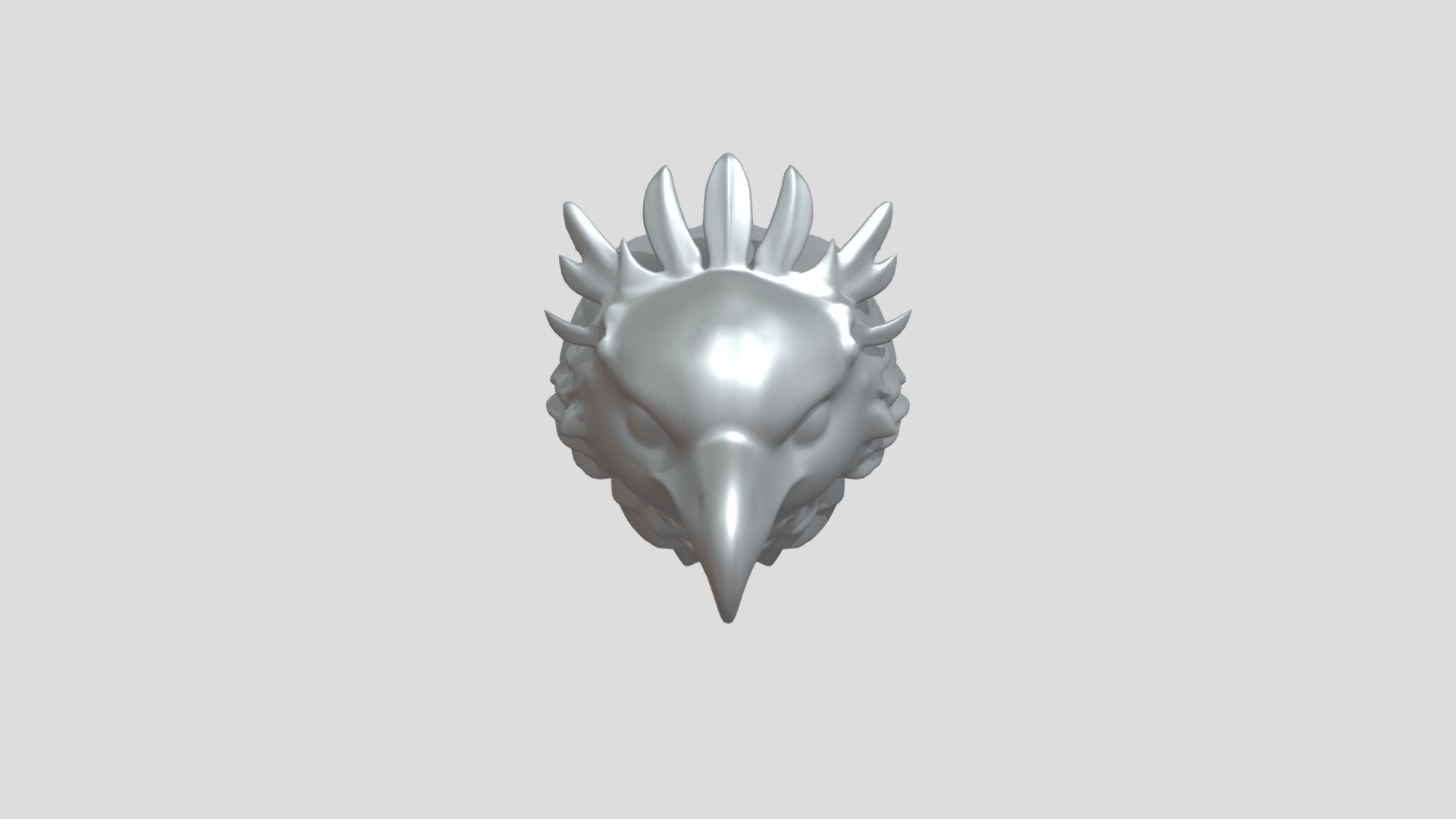stylized bird head with blue eyes - 3D model by cttandes [8c426fb ...