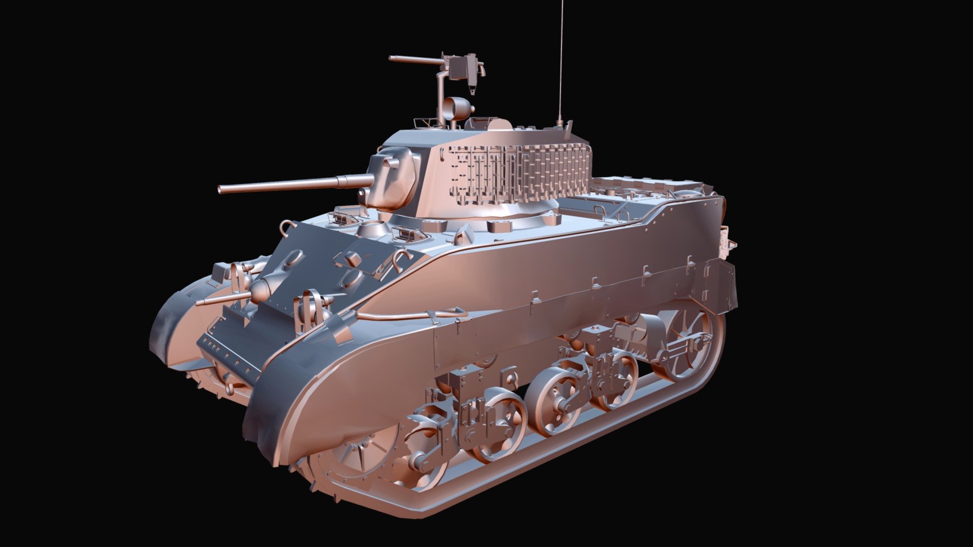 M5A1 - Download Free 3D model by LM3D (@lm9241221) [8c438b2] - Sketchfab