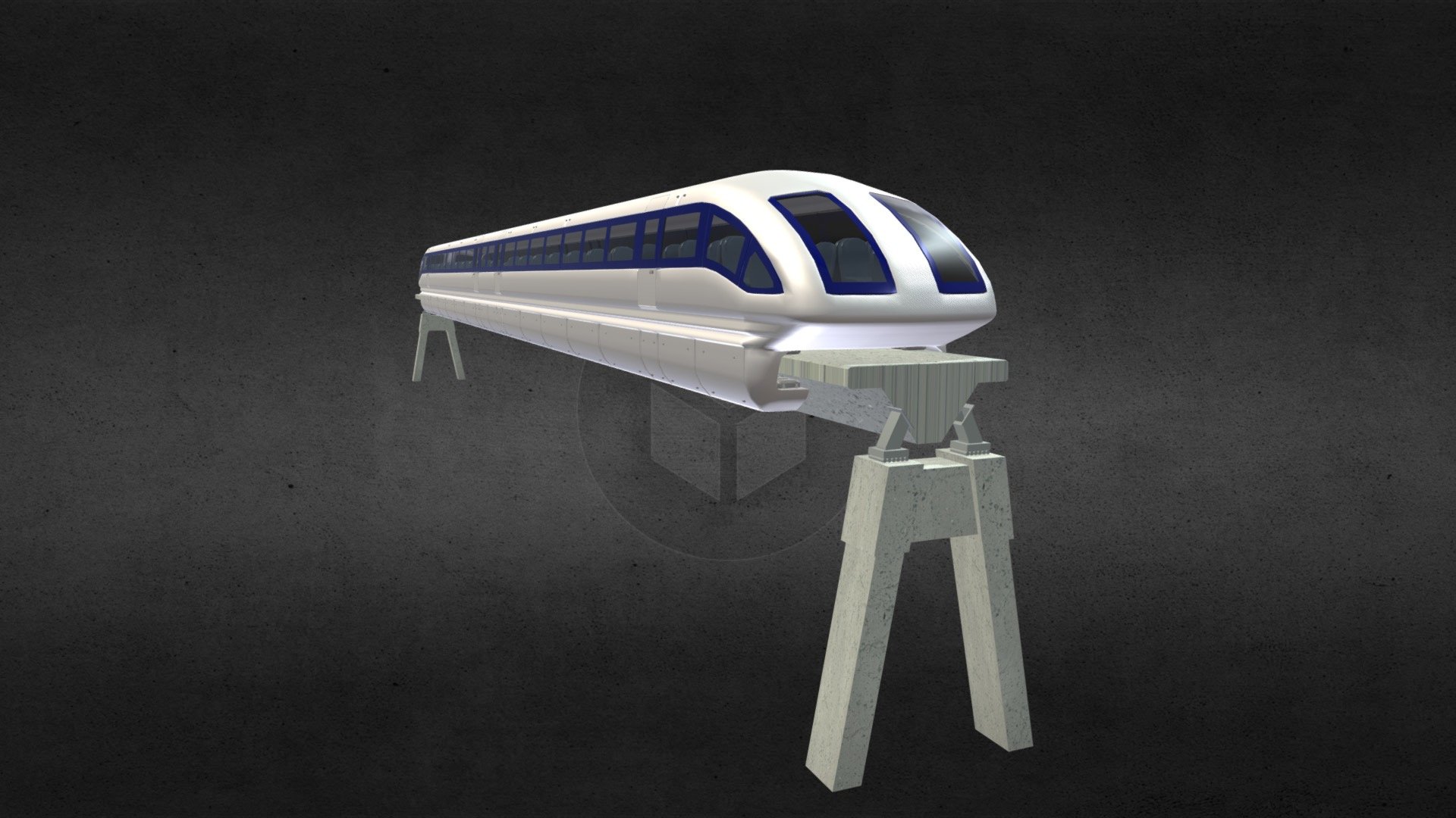Maglev-train-monorail - 3D model by llllline (@llllline) [8c46466 ...
