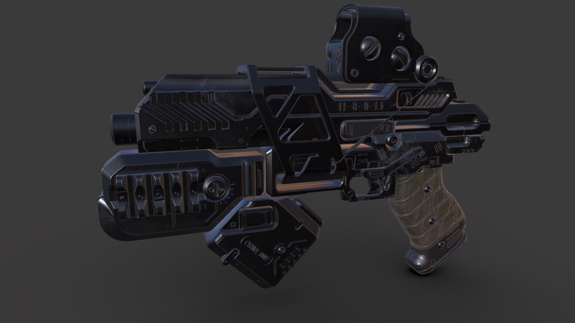 Scifi Futuristic Gun, Weapon 3D Model - Download Free 3D model by ezugi ...