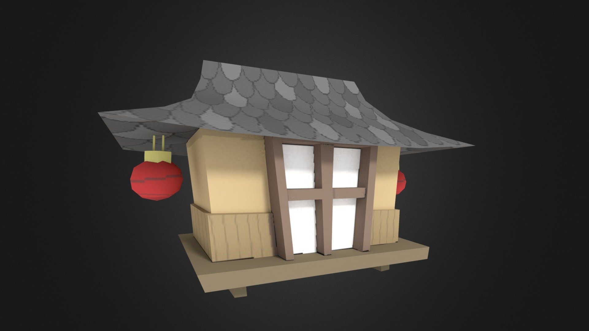 Ninjin Village House 1 - 3D model by hlorenzi [8c4876f] - Sketchfab