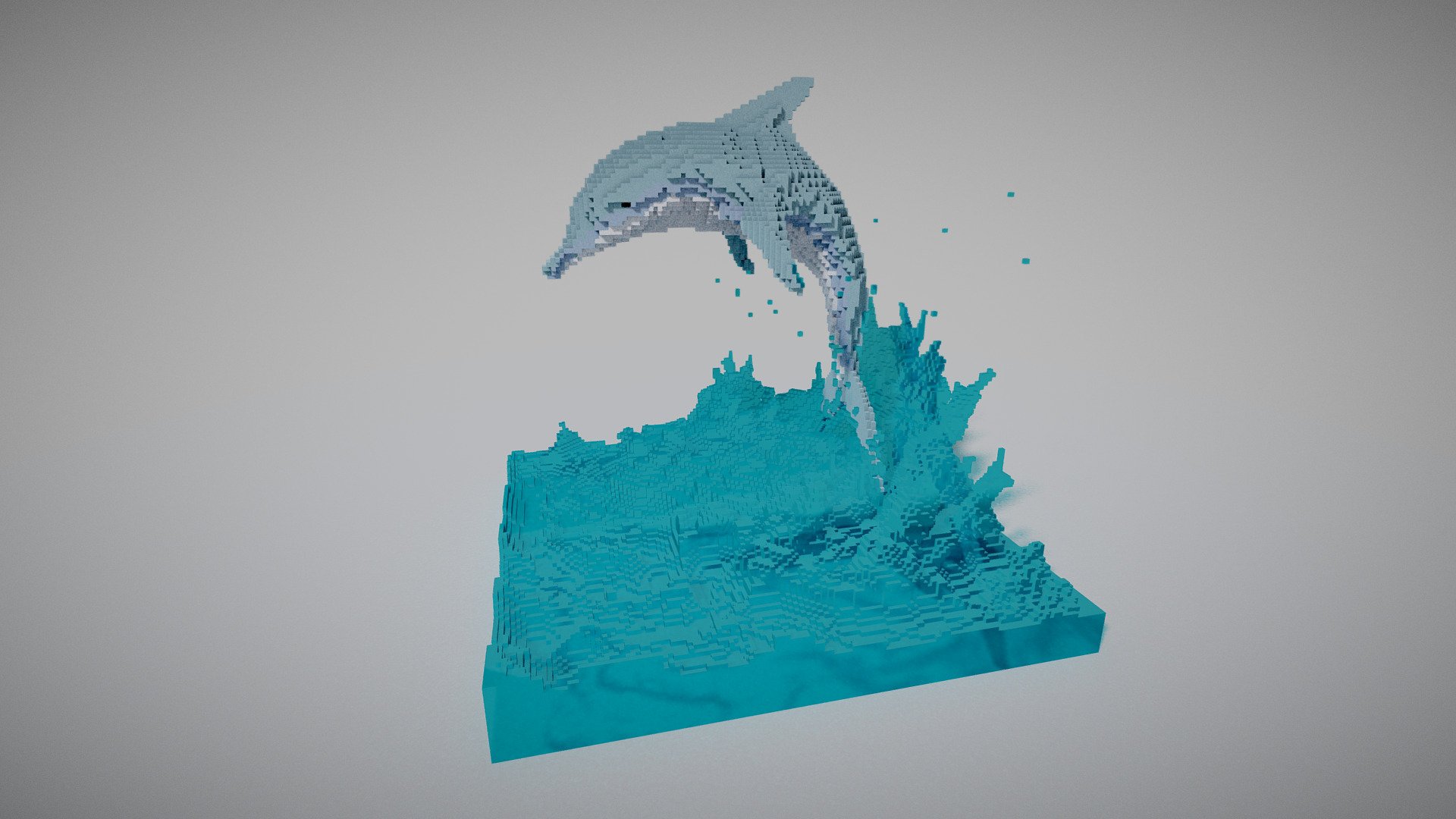 Dolphin voxels - 3D model by Kyan0s [8c48d4a] - Sketchfab
