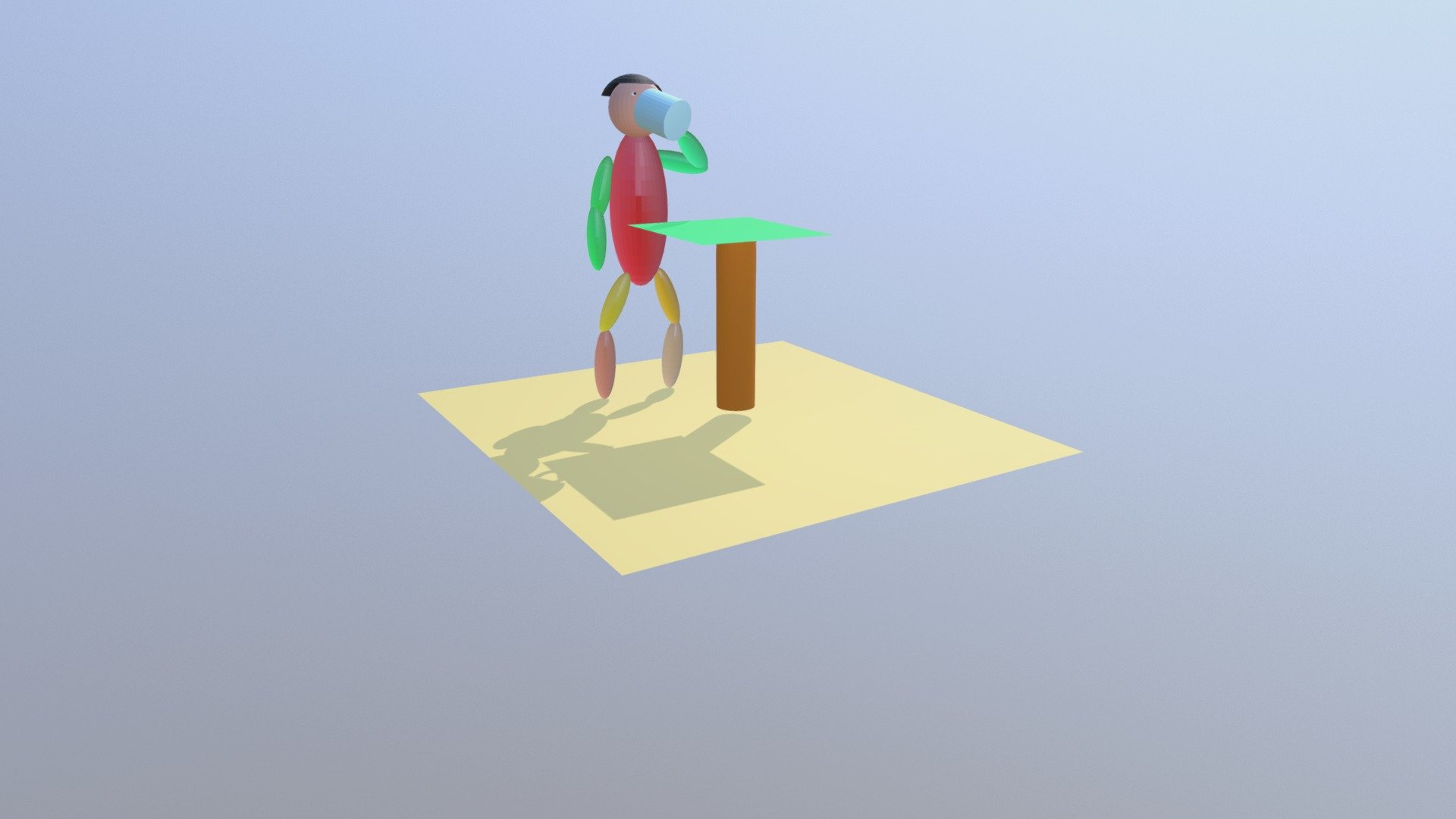 STEAK MAN LAGI MINUM - 3D model by FATA (@Elfata) [8c4adf0] - Sketchfab