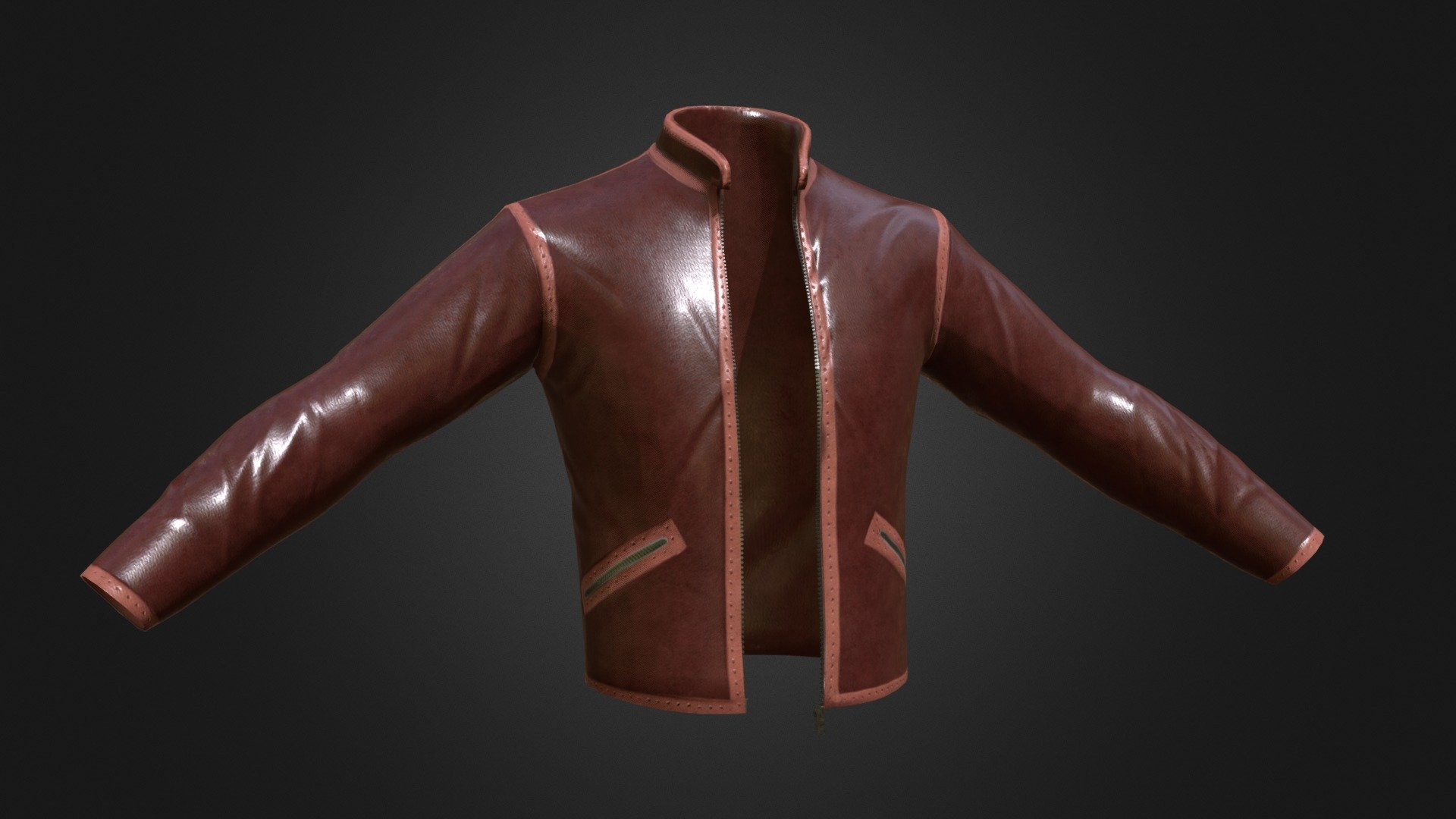 Character Clothing - Leather Jacket - Game Res - 3D model by Taylor ...