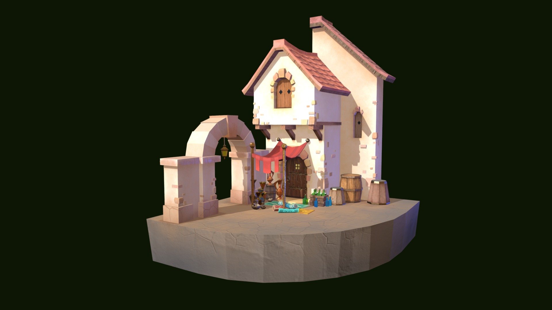 Bazaar Diorama - Download Free 3D model by V Solovyeva (@Vsolovyeva ...