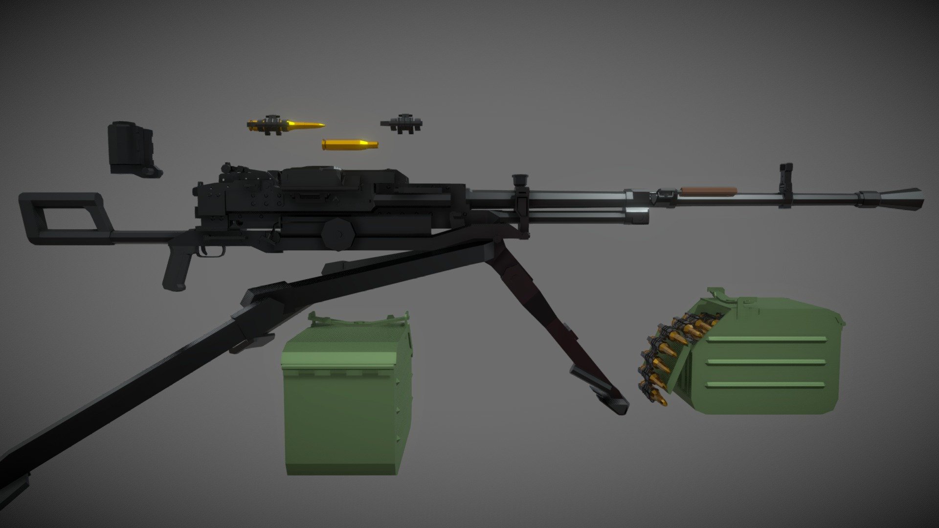 low-poly NSV 12,7 "Utes" - Download Free 3D model by D_U (@DU1701 ...