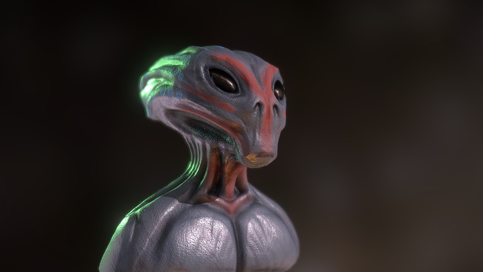 Simple Alien - 3D model by Javkal [8c55767] - Sketchfab