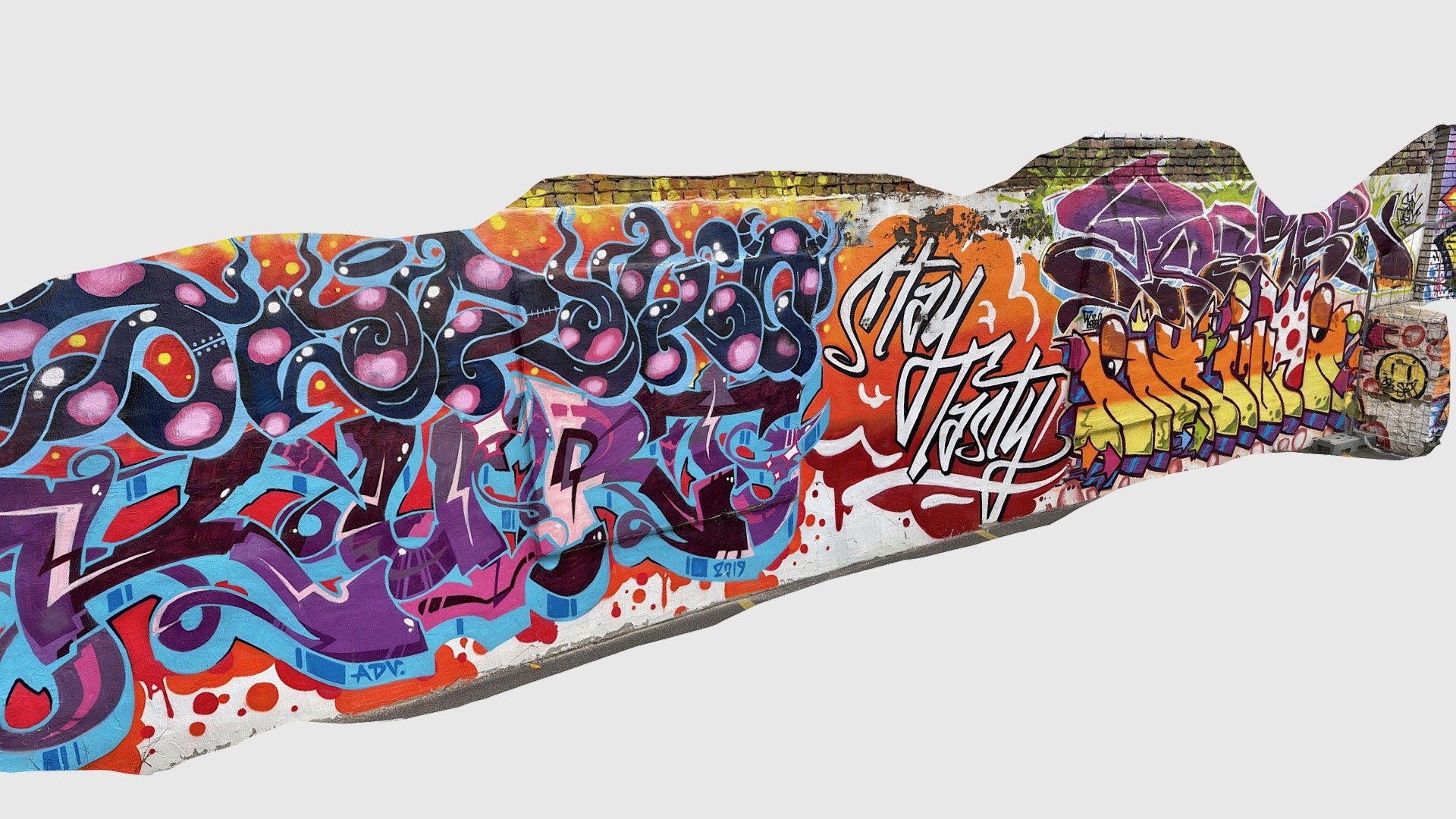 Graffiti wall 10 - Download Free 3D model by yaro.pro [8c575ea] - Sketchfab